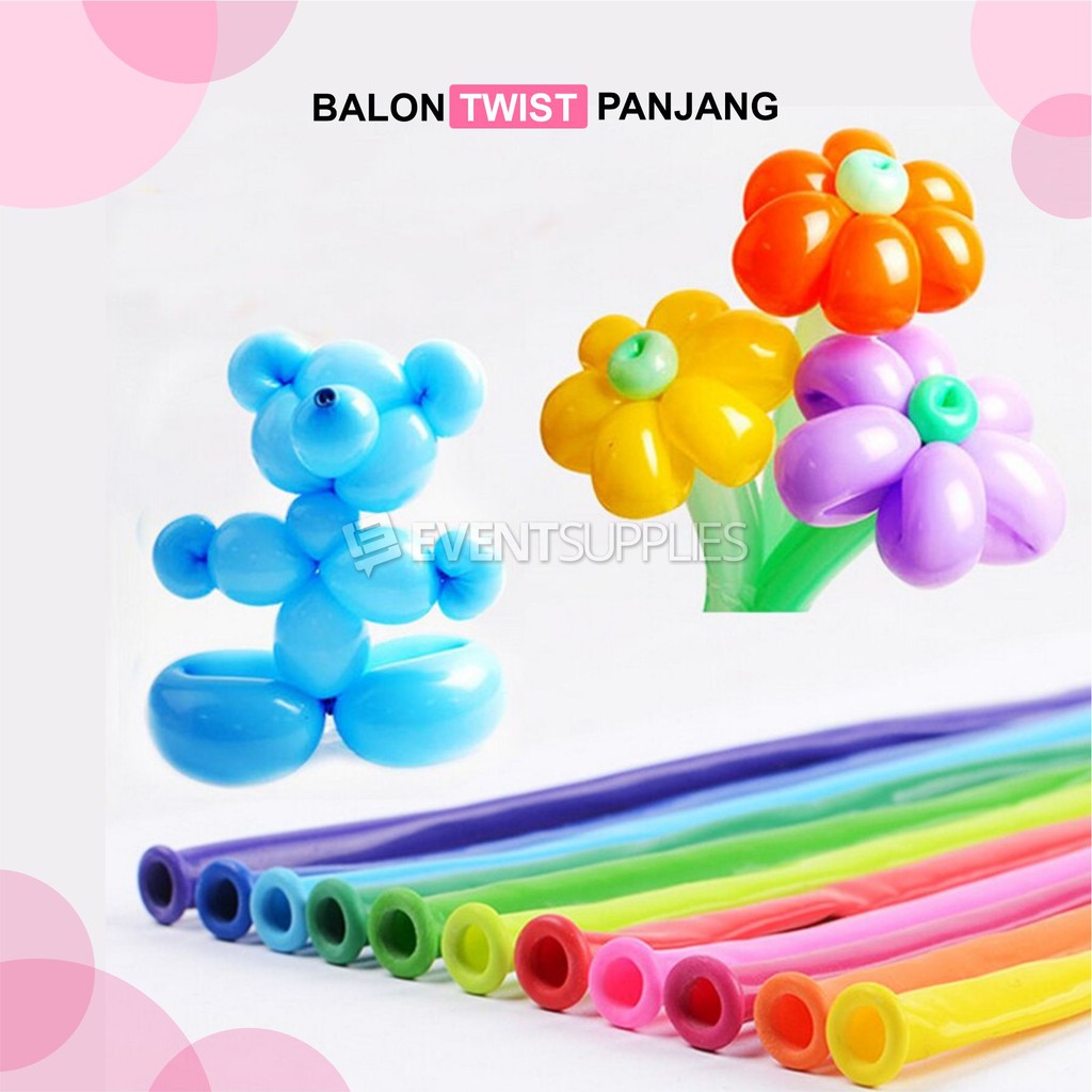 Jual Balon Panjang Pentil Metalix / Twist Murah Kualitas Tebal Eceran ...