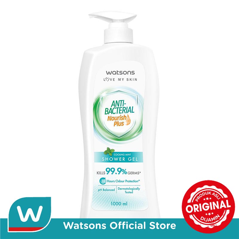 Jual Watsons Cooling Mint Antibacterial Shower gel 1000ml | Shopee ...