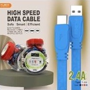 Jual fleco T338 cable data usb kabel data type-C TEPSI TYPE C 2.4A fast ...