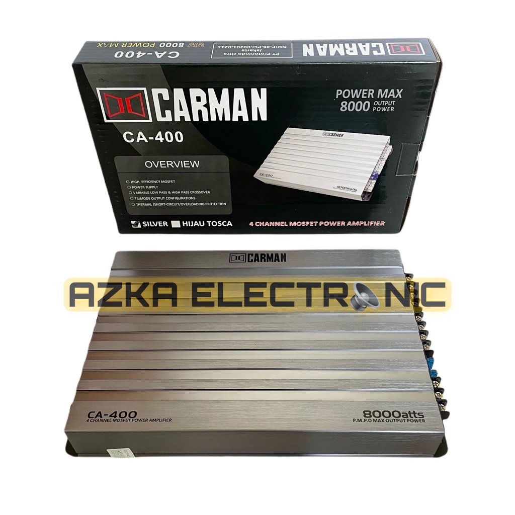 Jual Power Amplifier Mobil 4 Channel Carman CA 400 8000 Watt | Shopee Indonesia