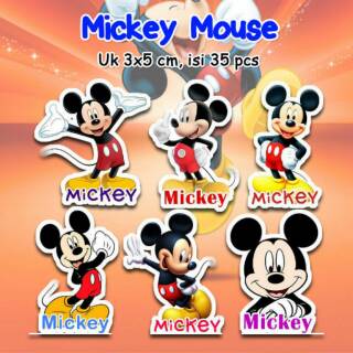 Jual Stiker label nama tipe A Mickey Mouse | Shopee Indonesia