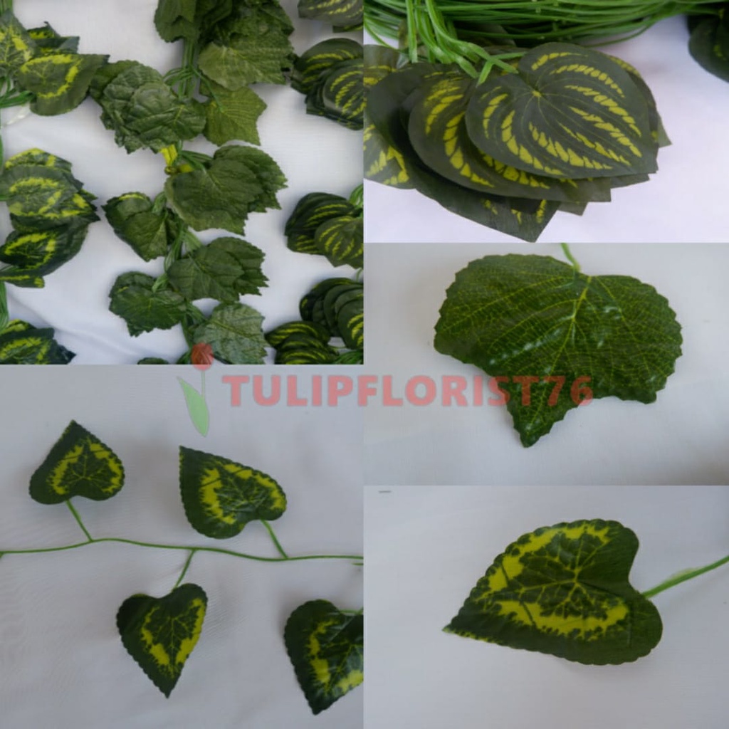 Jual Daun Rambat Nempel Plastik 2,4 meter Hiasan Dinding Artificial ...