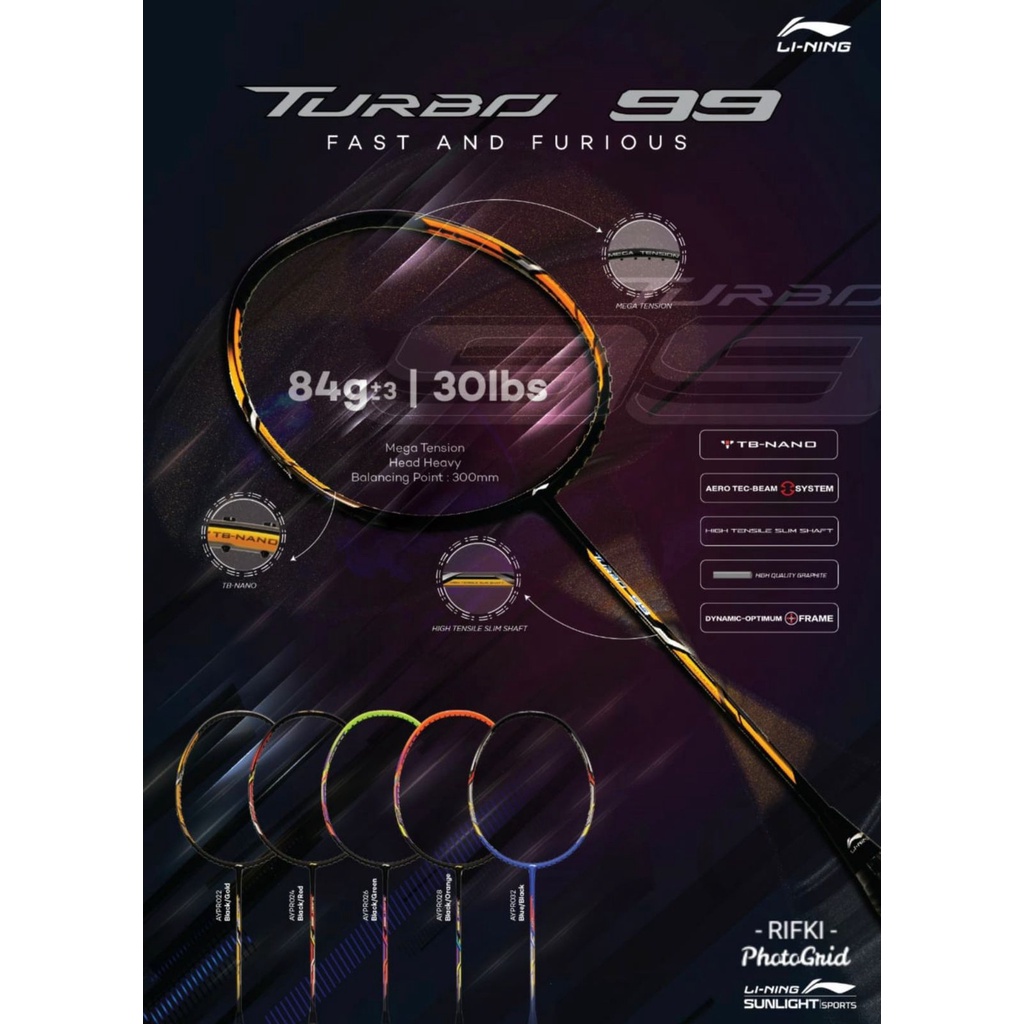 Jual Raket Lining TURBO 99 Original | Shopee Indonesia