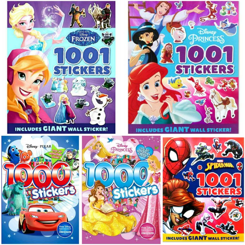 Jual 1000 & 1001 Stickers / Sticker Disney Princess, 1001 Stickers ...