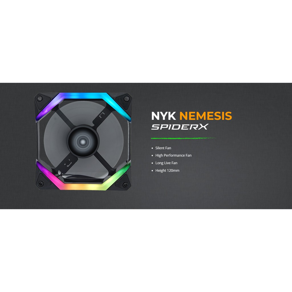 Jual Fan Casing NYK Nemesis Spider x 120mm RGB Silent | Shopee Indonesia