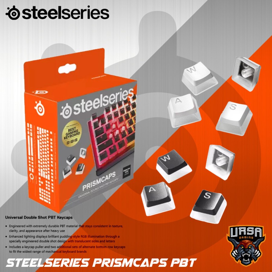 Jual Keycaps Steelseries PrismCaps PBT Double Shot Pudding - Gaming Caps | Shopee Indonesia