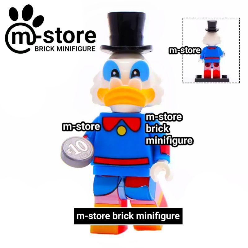 Jual brick disney scrooge mcduck donald duck mini toy figure | Shopee ...