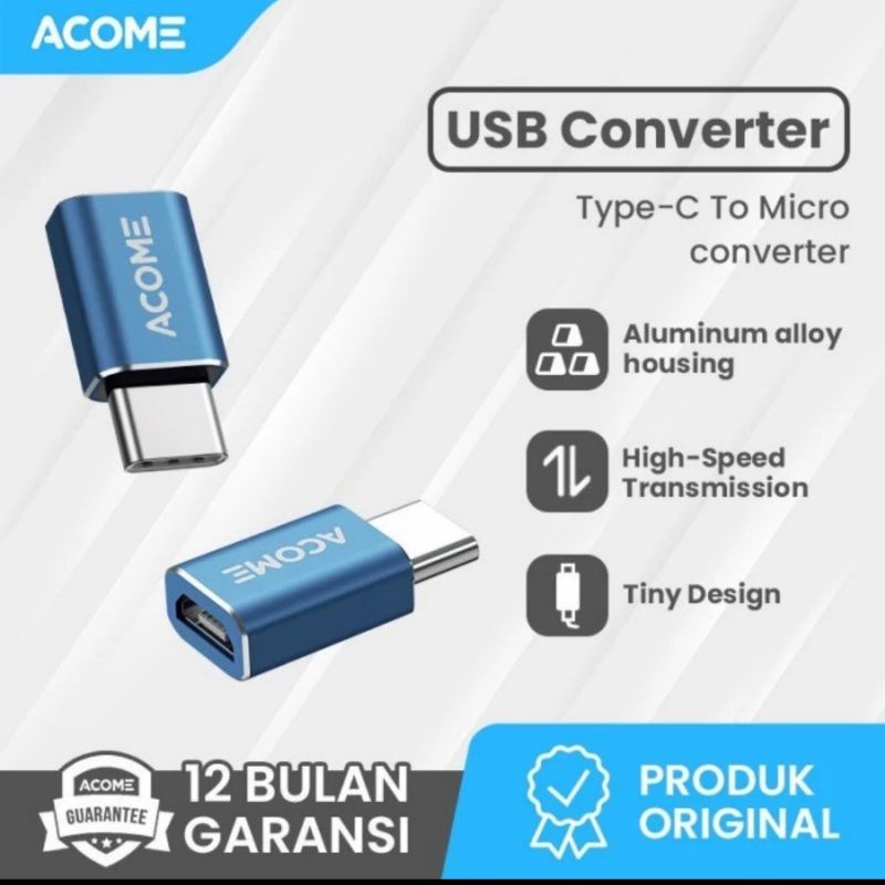 Jual ACOME ACV-001 OTG Converter Android Type C to USB 3.0 High Speed ...