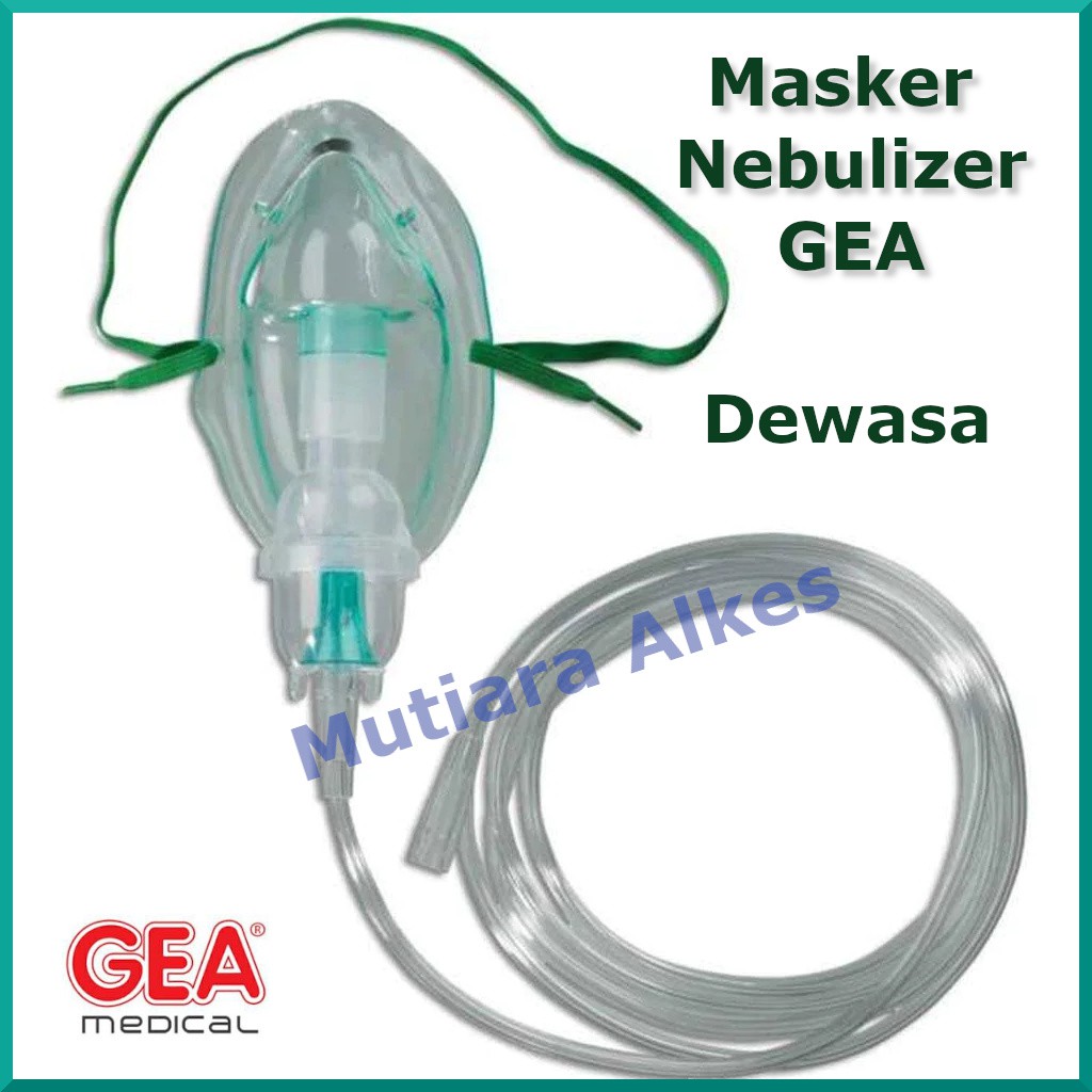 Jual (MUTIARA ALKES) MASKER NEBULIZER GEA / Medical Nebuliser Mask ...