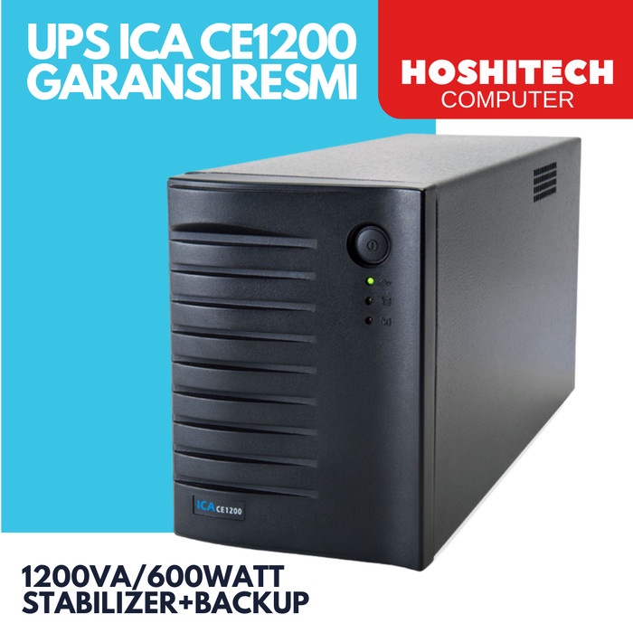 Jual UPS ICA CE1200 CE600 1200VA/600WATT STABILIZER+BACKUP PC | GARANSI ...