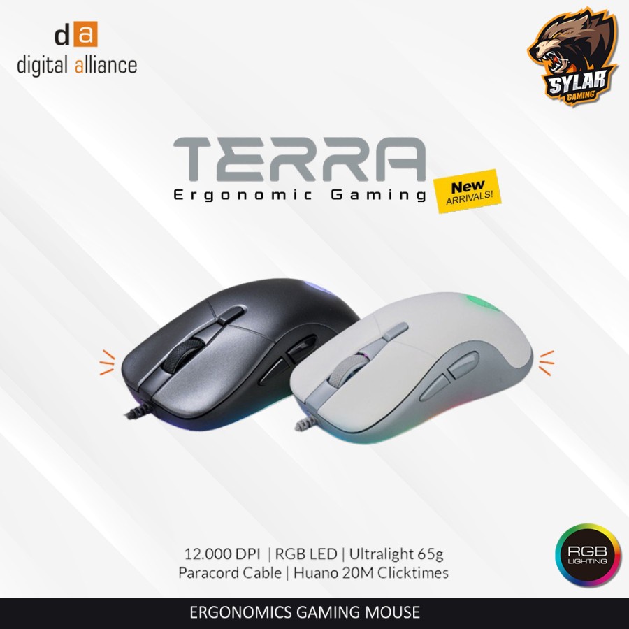 Jual Digital Alliance Terra Ergonomic RGB Gaming Mouse | Shopee Indonesia