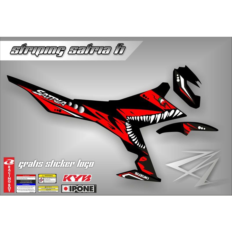 Jual Striping Satria Fu 150 Fi Shark Variasi / Sticker Variasi Motor ...