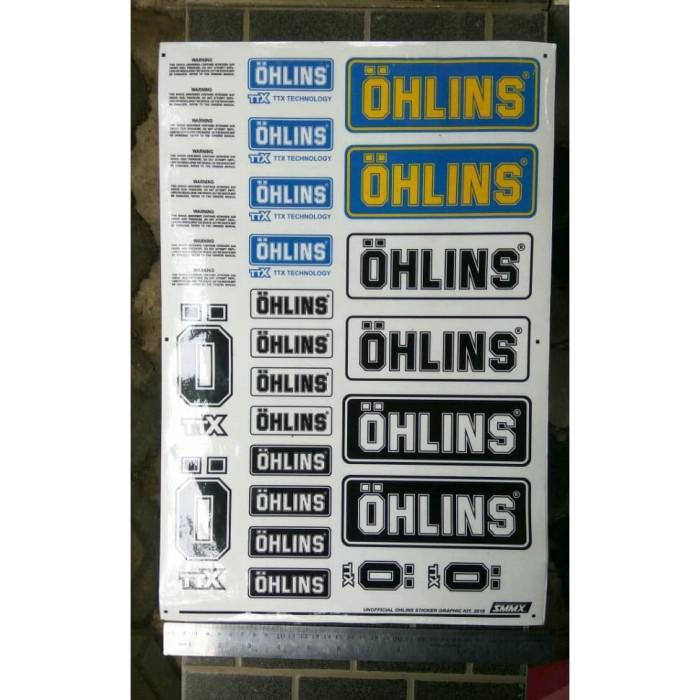 Jual Sticker stiker set / graphic kit shock tabung, USD OHLINS TTX ...