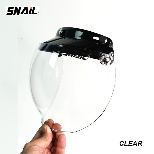 Jual Kaca Helm Retro Model Bogo Cembung Merk Snail Bening/Clear ...