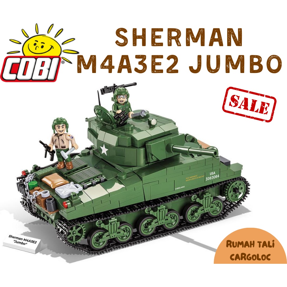 Jual Mainan Motorik Anak Bricks COBI SHERMAN M4A3E2 JUMBO | Shopee ...