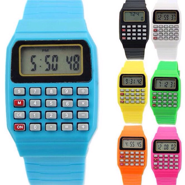Jual Jam Tangan Kalkulator Multifungsi original impor karet jam tangan ...
