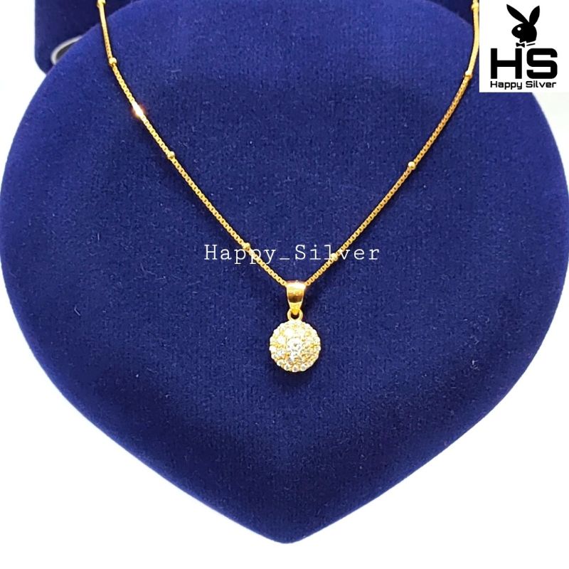 Jual KALUNG PERAK ASLI 925 LAPIS EMAS - MODEL LIONTIN DIAMOND ...