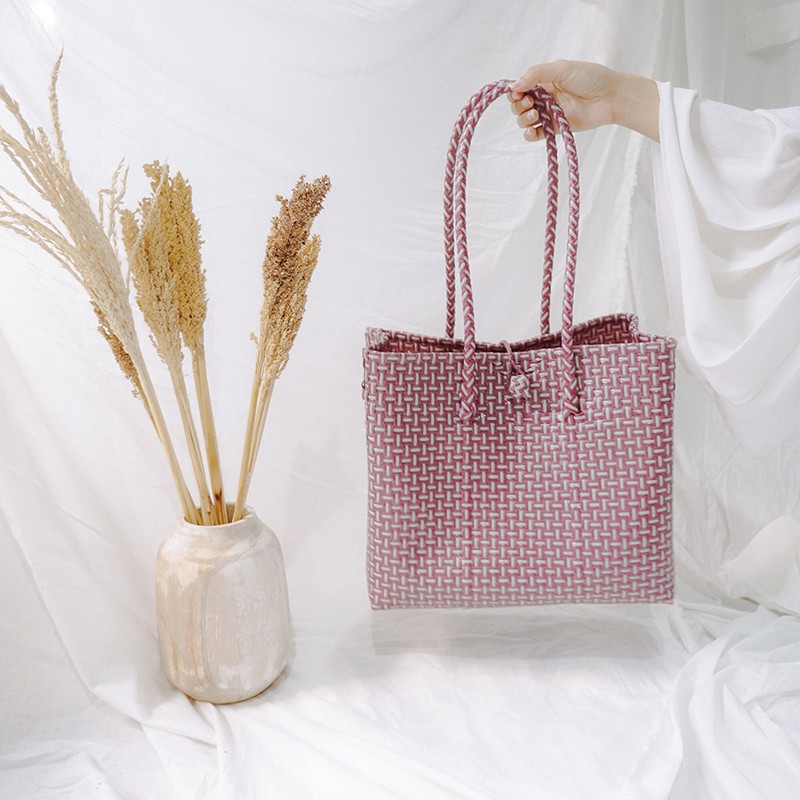 Jual DARIA BAG NEW - TWO TONED LILAC XL (tas jali/jelly bag/eco ...