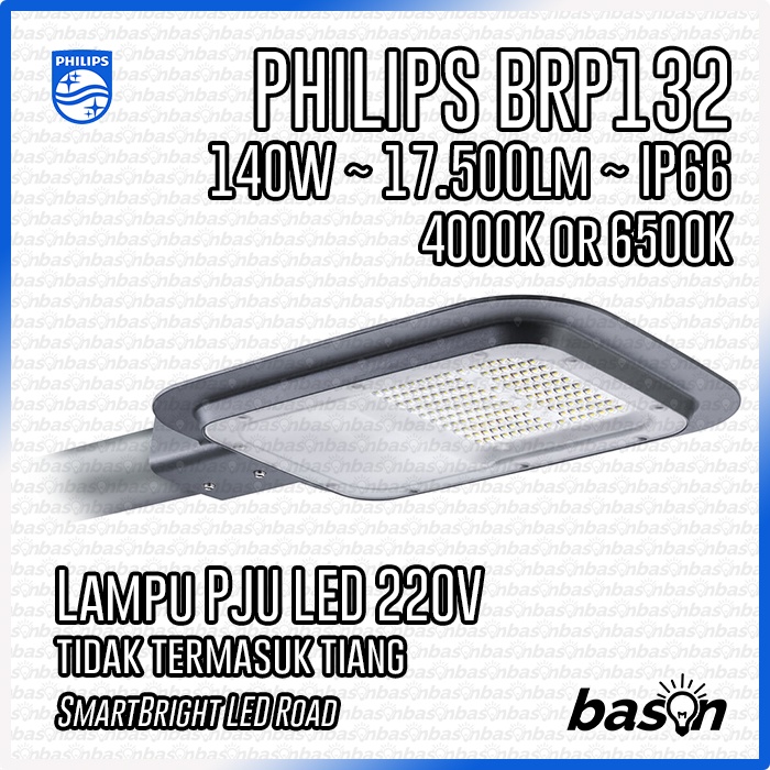 Jual PHILIPS BRP132 140W LED175 220-240V - Lampu PJU SmartBright LED ...