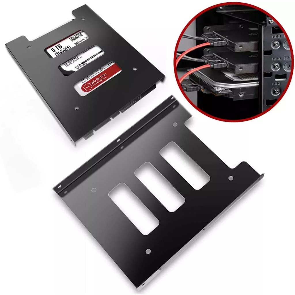 Jual Mounting Kit Bracket HDD / SSD 2.5 ke 3.5 Inch Internal Universal ...