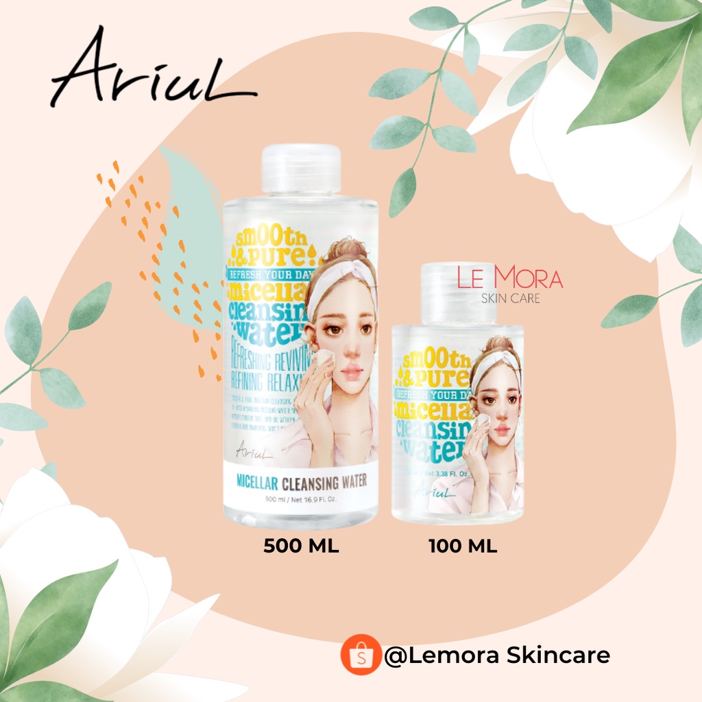 Jual ARIUL Smooth & Pure Micellar Cleansing Water (100ml / 500ml ...