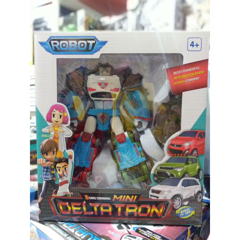 Jual Mainan Anak Robot Mini Deltatron 3 in 1 Robot Transformer | Shopee ...