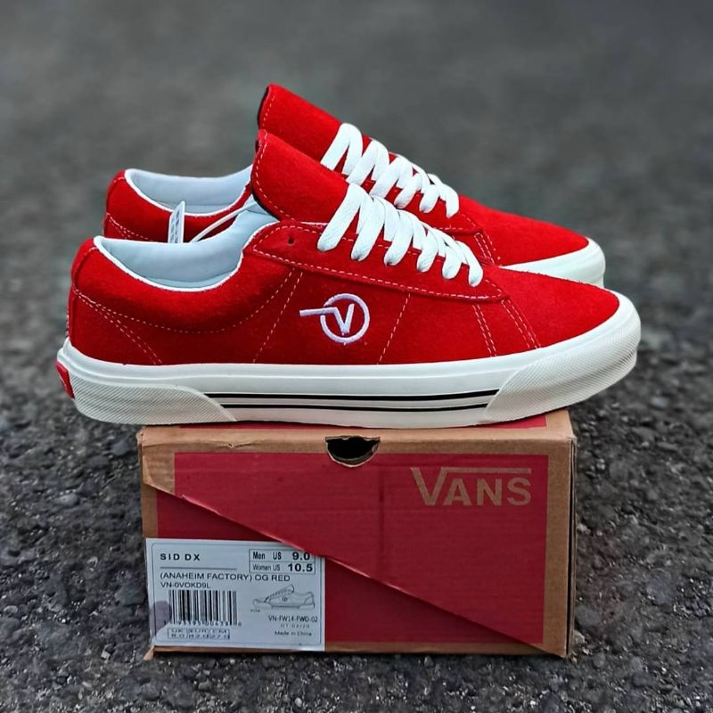 Jual Vans SID DX Anaheim Factory OG Red | Shopee Indonesia