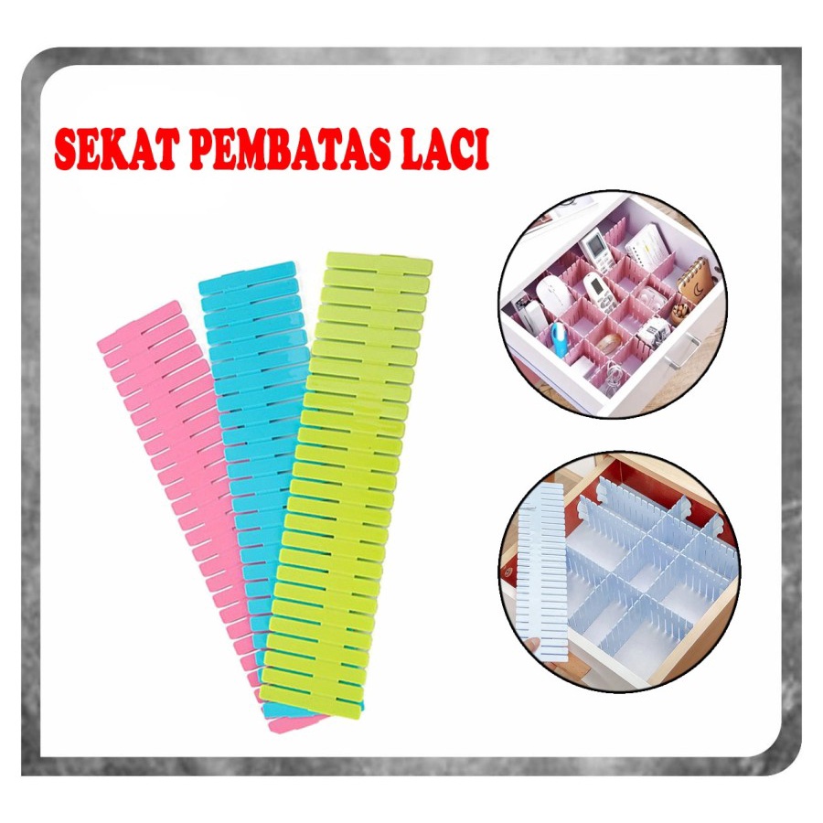 Jual Sekat Laci Organizer DIY / Pemisah Pembatas Kotak Lemari Serbaguna ...