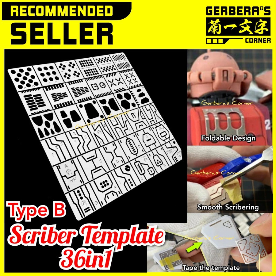 Jual Panel Line Scribing Template 36in1 TYPE B Scriber Guide Line Model ...