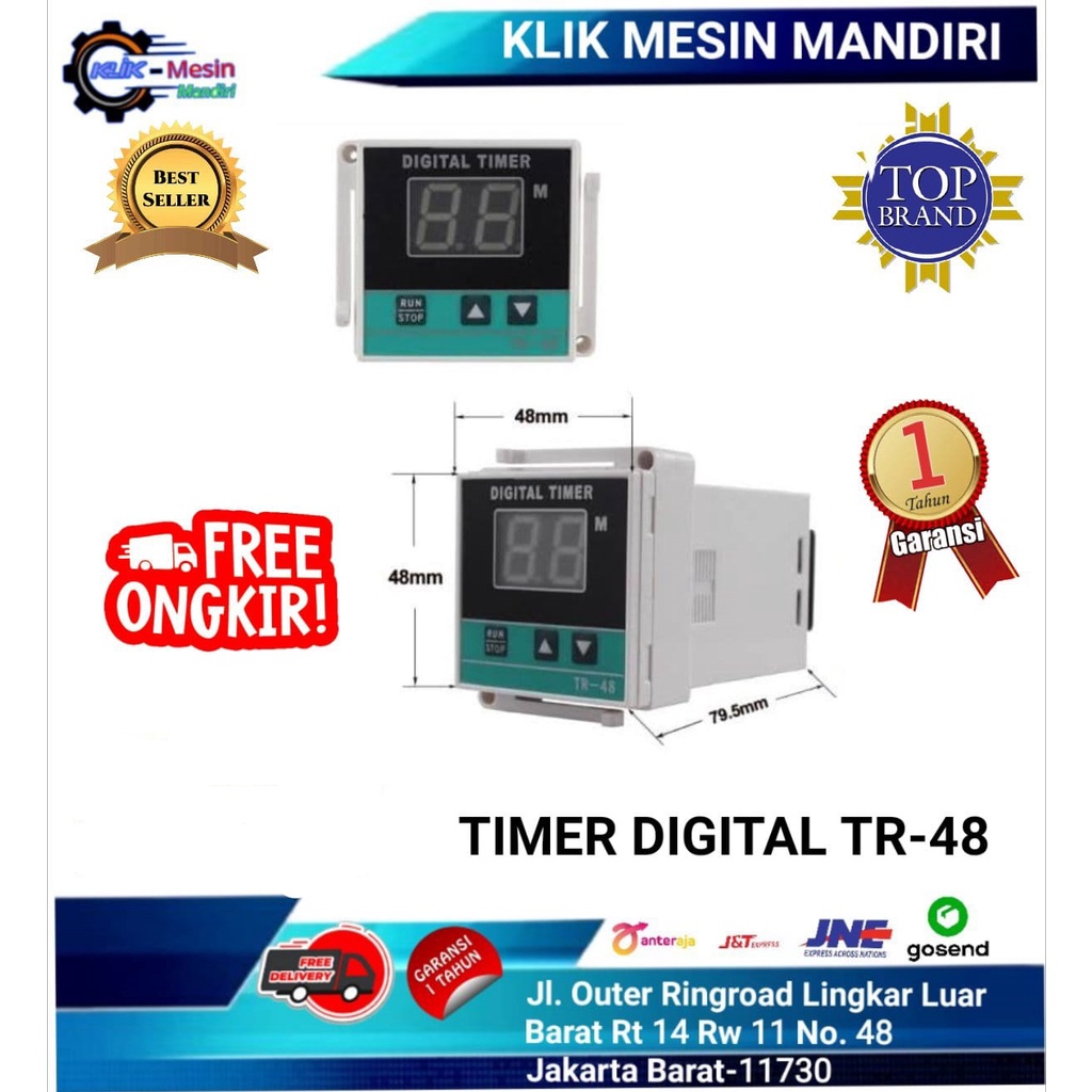 Jual Timer Digital Oven Deck Gas TR-48 Sparepart Oven Gas Otomatis ...