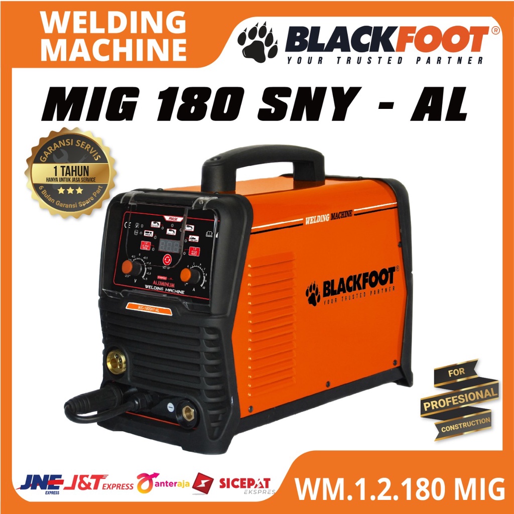 Jual BLACKFOOT - Trafo Las Mig 180 sny-al (Aluminium, Besi, Stainless ...