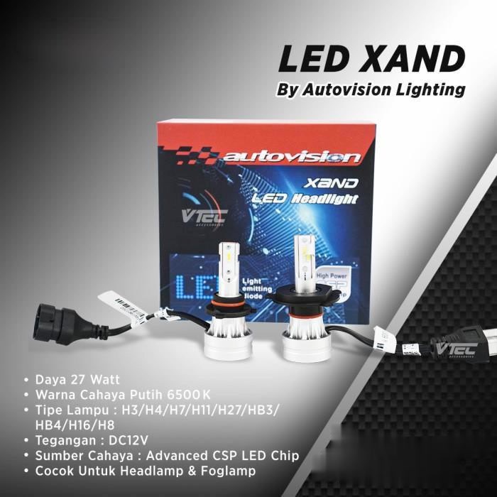 Jual LED Autovision Xand 27Watt H4 H7 H11 H16 H8 H27 HB3 HB4 Bergaransi ...