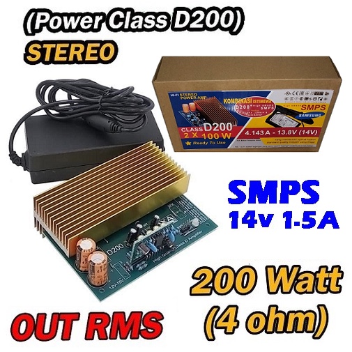 Jual KIT POWER AMPLIFIER STEREO CLASS-D 2x100W D200 200W AMPLI 200WATT ...