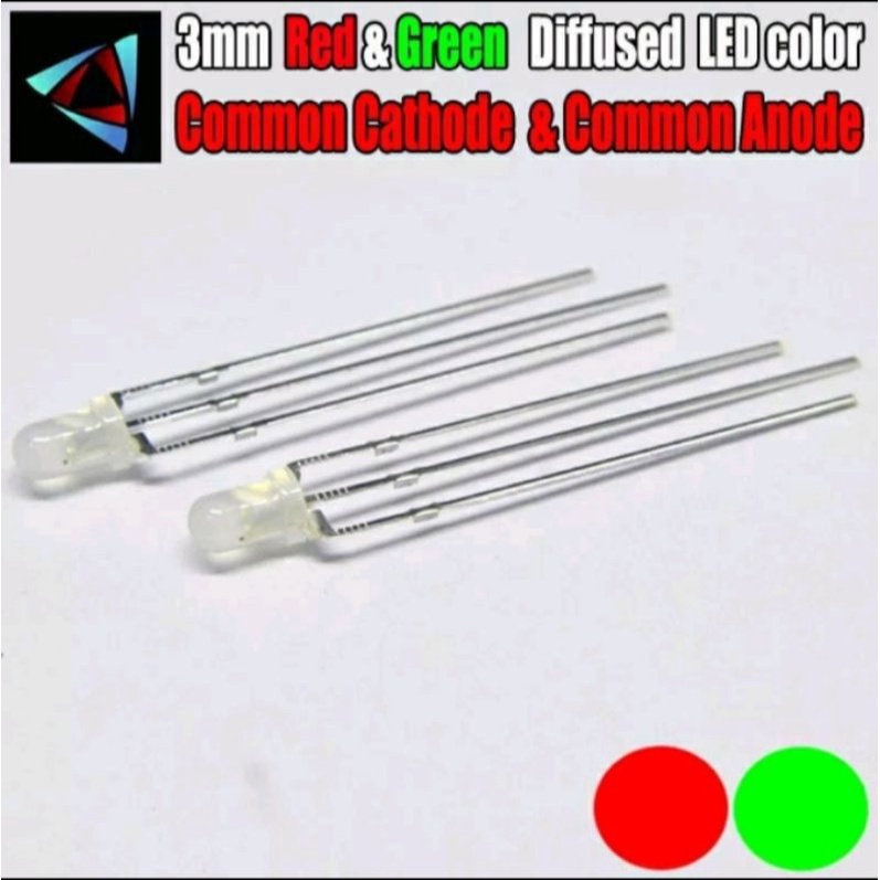 Jual LAMPU LED INDIKATOR CHARGER 3mm 2 Warna 3 Kaki | Shopee Indonesia
