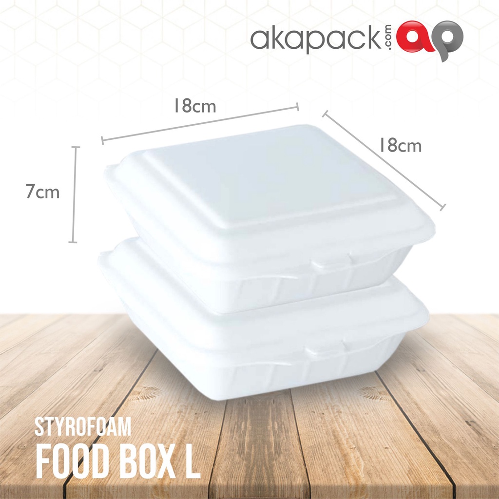Jual SIZE L Styrofoam bubur makanan/ Box nasi kotak | Shopee Indonesia