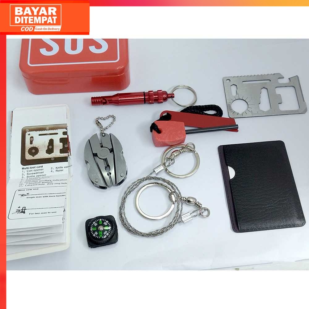 Jual (100% ORI) Portable SOS Tool Kit Earthquake Emergency Outdoor ...