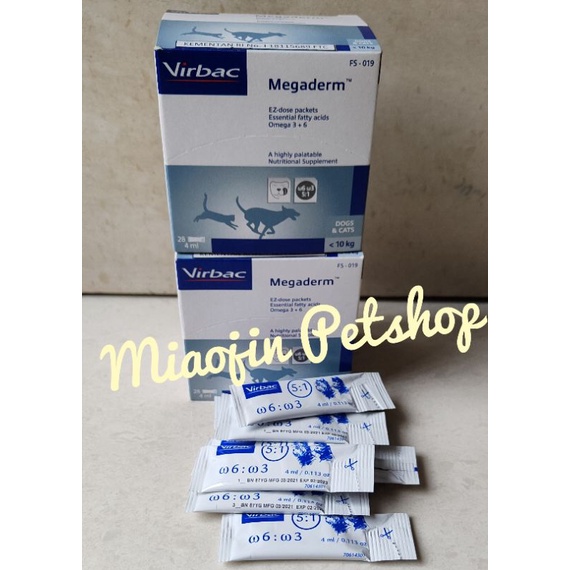 Jual Virbac Megaderm 4ml ( 1Sachet ) - Vitamin Bulu & Kulit Kucing dan ...