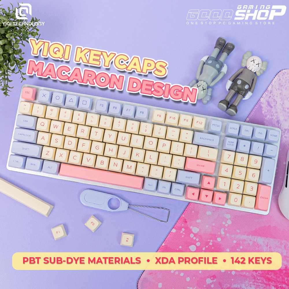 Jual Yiqi Keycaps Marshmallow PBT Dye-Sub XDA Profile | Shopee Indonesia