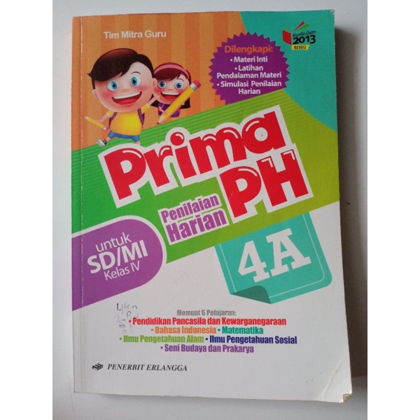 Jual BUKU PRIMA PH PENILAIAN HARIAN SD/MI KELAS 4A KURIKULUM 2013 REVISI | Shopee Indonesia