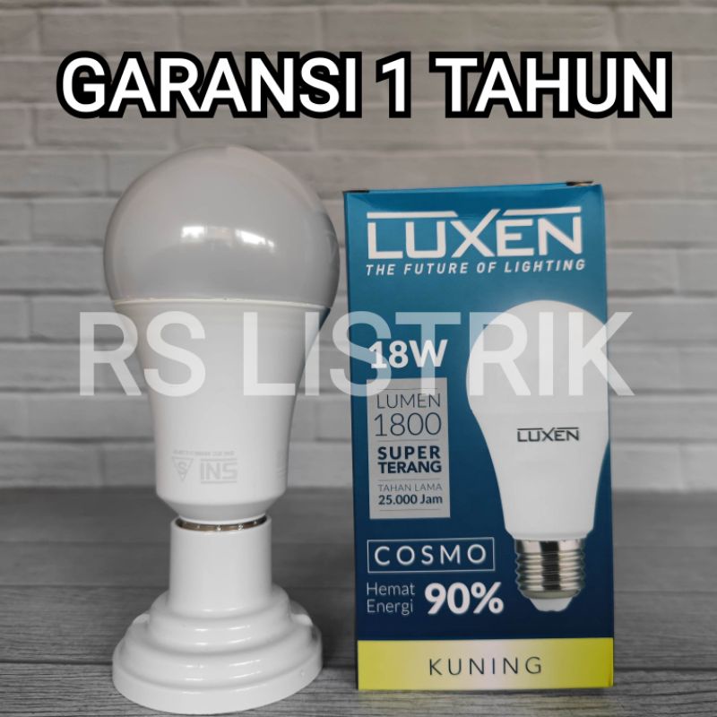 Jual LUXEN LAMPU LED BULB 18W 18 WATT COSMO KUNING 3000K WARM WHITE ...
