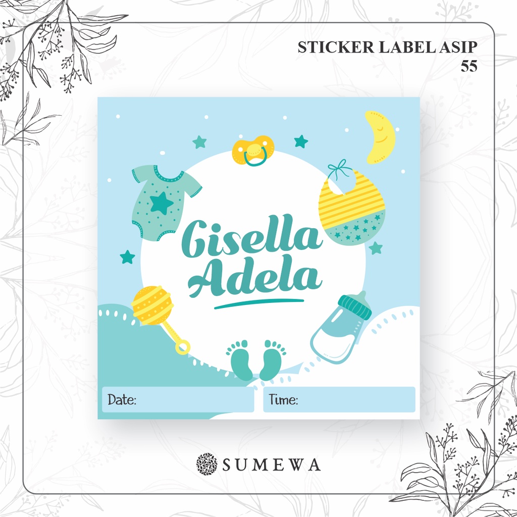 Jual Label Botol ASI / Sticker Botol ASI / Sticker Label ASI - 55 ...