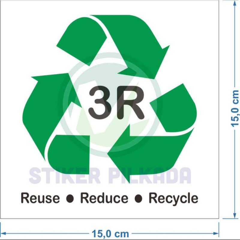 Jual STIKER RECYCLE / STIKER 3R, UK 15X15CM | Shopee Indonesia