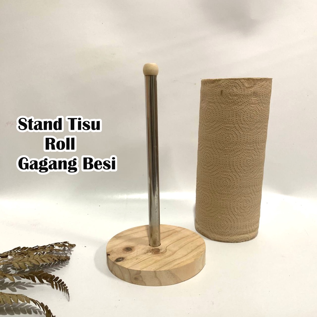 Jual Stand Tisu Roll Kayu Gagang Besi Tissue Roll 27cm | Shopee Indonesia