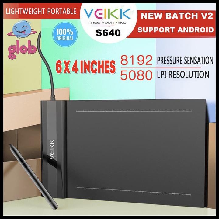Jual VEIKK S640 DIGITAL DRAWING GRAPHIC PEN TABLET 8192 LEVEL PRESSURE ...