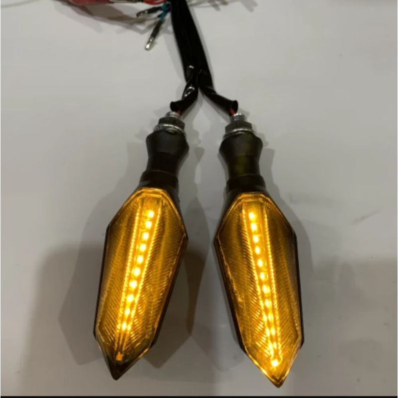 Jual lampu sen motor model running panah new model universal motor ...