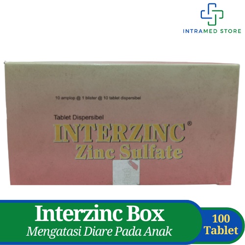 Jual Interzinc Box isi 100 Tablet - Obat Diare Pada Anak | Shopee Indonesia