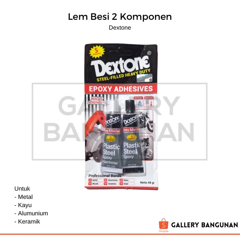 Jual Lem Dextone 5 Menit Epoxy Adhesive - 48gr 2 Komponen Lem Besi ...