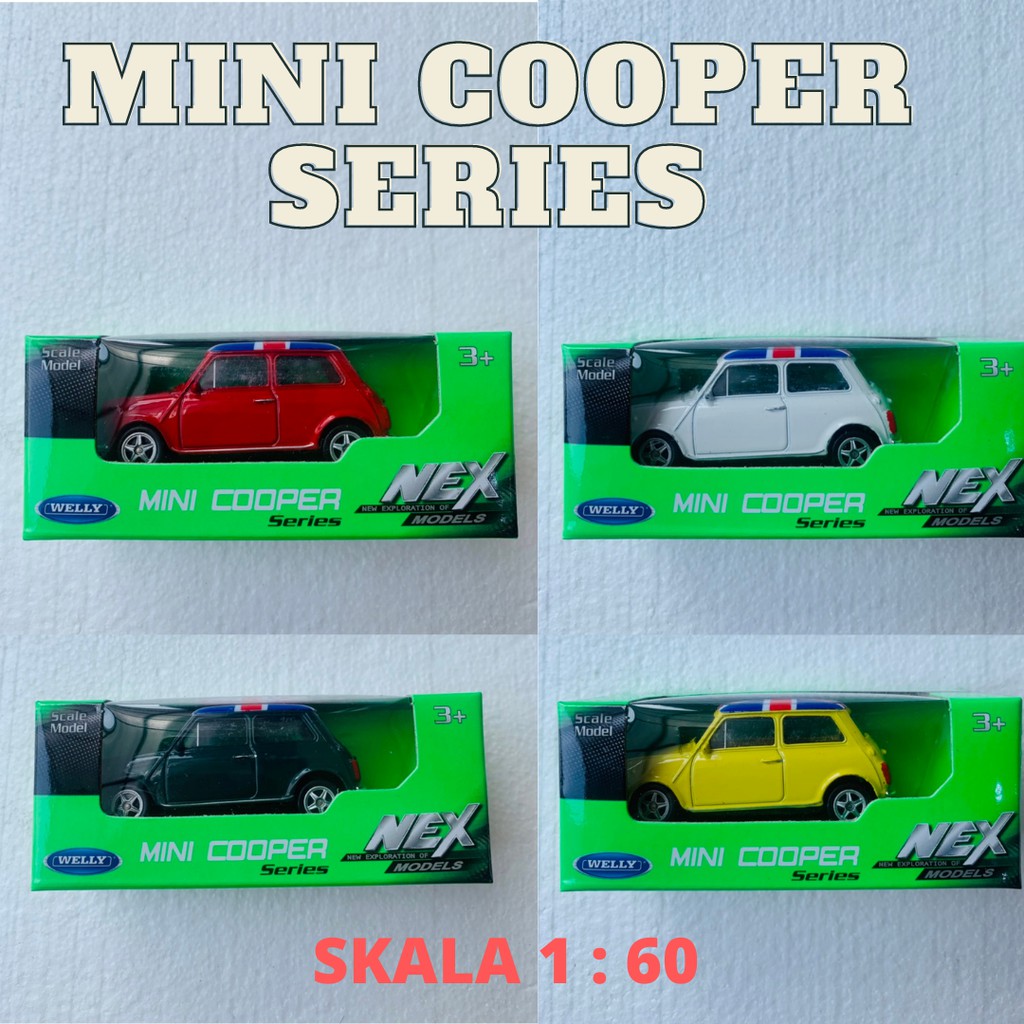 Jual WELLY MINI COOPER SERIES ( BENDERA DI ATAP ) SKALA 1 : 60 DIECAST ...