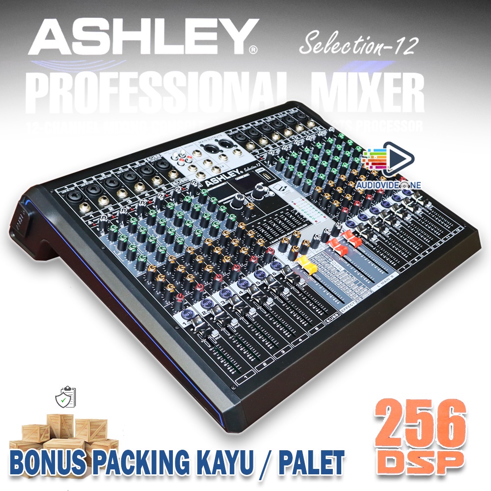 Jual Mixer Ashley Selection 12 Mikser Audio 12 Chanel 256 Dsp Efek Digital 3 Aux Bisa Bluetooth ...