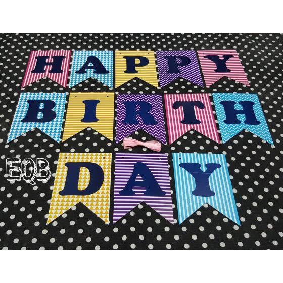 Jual Bunting Flag Happy Birthday Rainbow/ Banner HBD/ Flag Happy ...